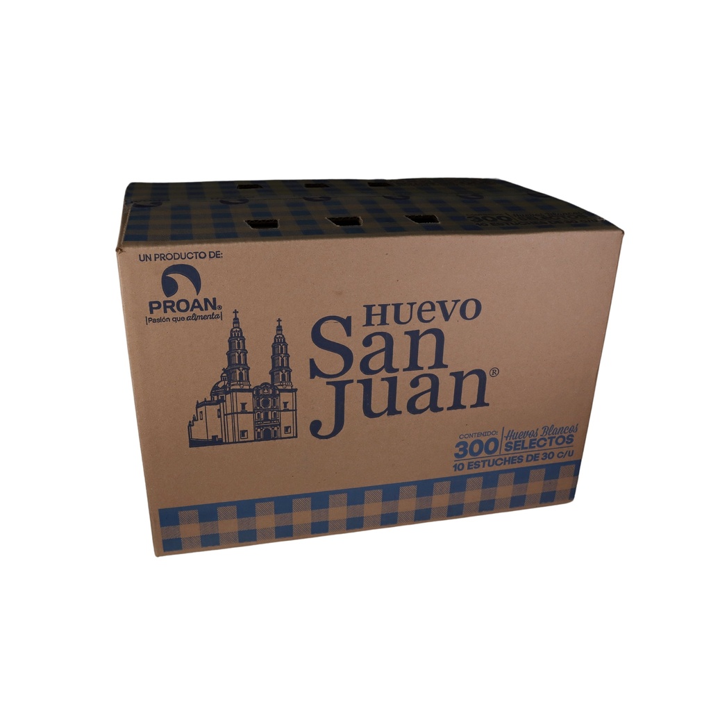 CAJA DE HUEVO "SAN JUAN" CON 10 CHAROLAS DE 30 PZA C/U | Mercado de ...